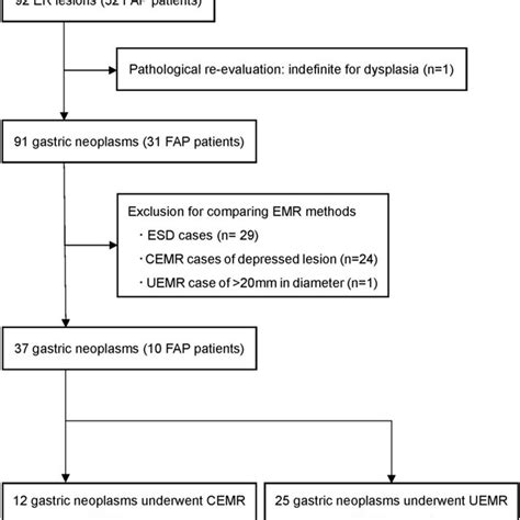 Flowchart Of Eligible Patients Conventional Endoscopic Mucosal Download Scientific Diagram