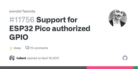 Support For Esp32 Pico Authorized Gpio · Arendst Tasmota · Discussion 11756 · Github