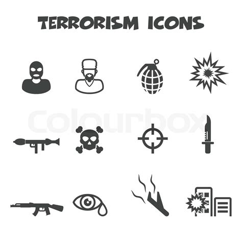 Terrorismus Symbole Stock Vektor Colourbox