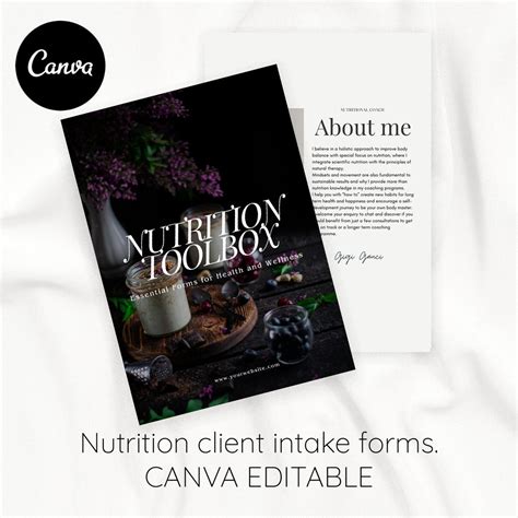 Nutritionist Client Intake Forms Health Questionnaire Forms Nutritionist Business Forms