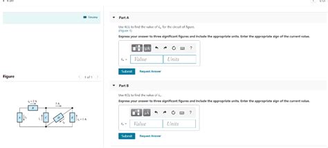 solved review part a use kcl to find the value of in for the