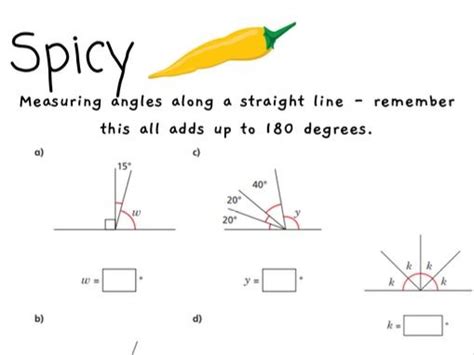 Chilli Challenge Maths Angles Teaching Resources
