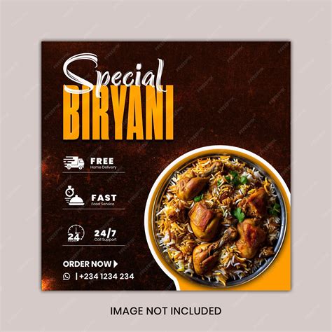 Premium Psd Special Biryani Premium Poster Design Psd