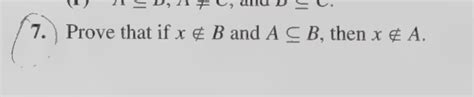 Solved Prove That If X B And AB Then X A Chegg Com