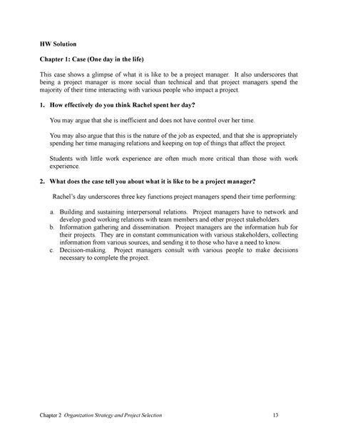 HW Solution C1 6 Homeweork HW Solution Chapter 1 Case One Day In The Life This Case Shows
