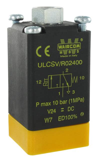 Pneumatic Valve Electrically Operated 3 2 NC 24 V DC Bistable Manual Override Senga