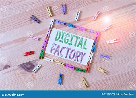 Word Writing Text Digital Factory Business Concept For Uses Digital Technology To Operate The