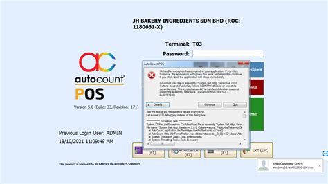 pos3 5 fnb open pos fandb error dotnet issue autocount resource center