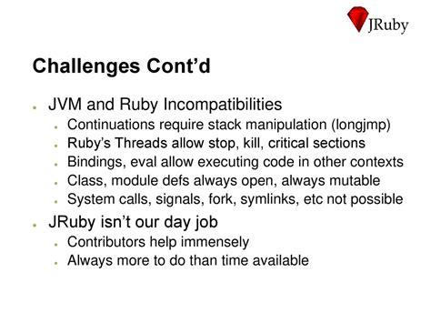 jruby bringing ruby to the jvm™ ppt download