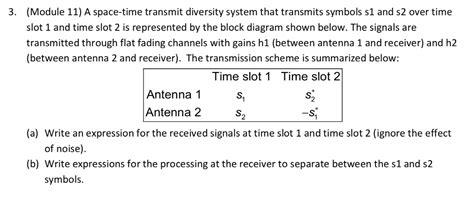 module 11 a space time transmit diversity system