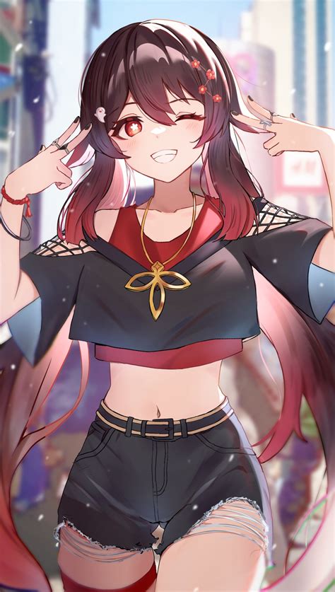 Hu Tao Genshin Impact Image By Sera Narumu Zerochan Anime Image Board