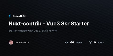Nuxt Contrib Vue3 Ssr Starter Stackblitz