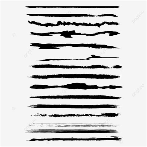 그런지 라인 브러쉬 세트 음식물 예술적 제도법 Png 일러스트 및 벡터 에 대한 무료 다운로드 Pngtree