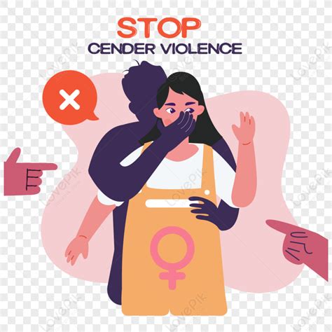 폭력 그림을 덮고 입을 금지하는 손으로 그린 만화포스터여자 Png 일러스트 무료 다운로드 Lovepik