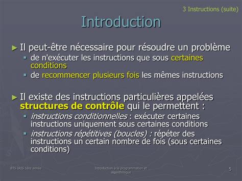 ppt initiation à la programmation et algorithmique cours 2 powerpoint