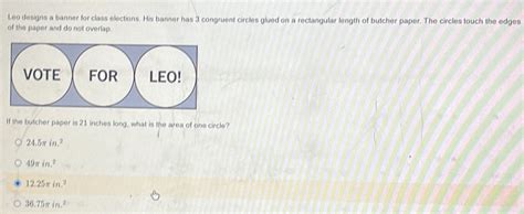 Leo Designs A Banner For Class Elections His Banner Has 3 Congruent