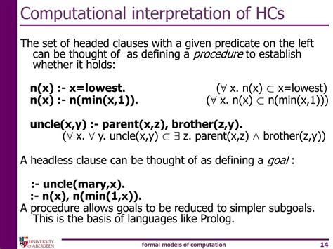 Ppt Formal Models Of Computation Part Ii The Logic Model Powerpoint Presentation Id5372675