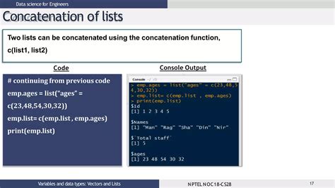 Lec Variables And Datatypes Vectors And Lists Pptx