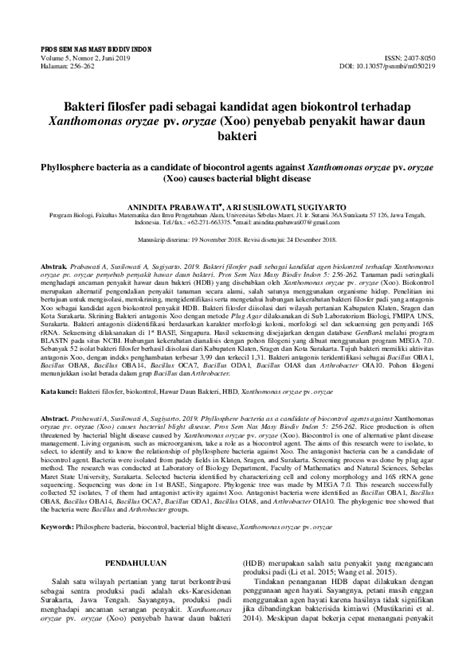 Pdf Phyllosphere Bacteria As A Candidate Of Biocontrol Agents Against