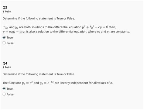 Solved Point Determine If The Following Statement Is True Chegg