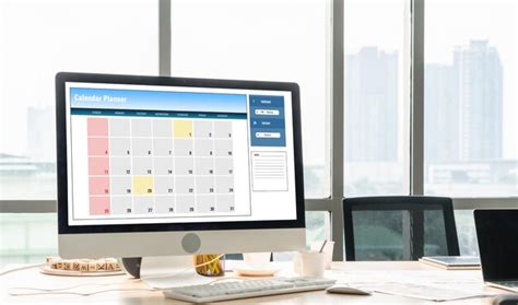 premium photo calendar on computer software application for modish