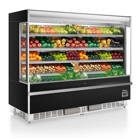 Expositor Vertical Aberto Para Frutas E Verduras Preto 2 40 Metros Gelopar Gsto 240 Pr