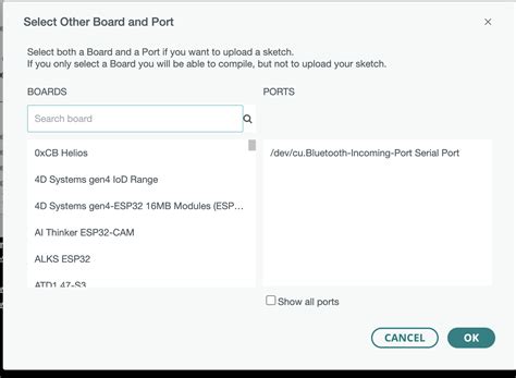 Arduino IDE Ver Board Manager Not Showing ESP CAM Board In The Drop Down Menu Page