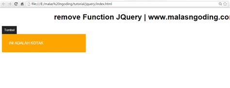 Belajar Jquery Part 10 Menghapus Element Dengan Jquery