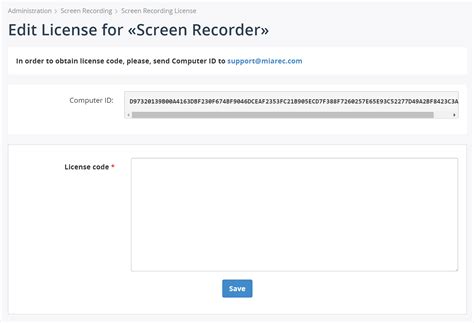Configure Licensing Miarec Documentation