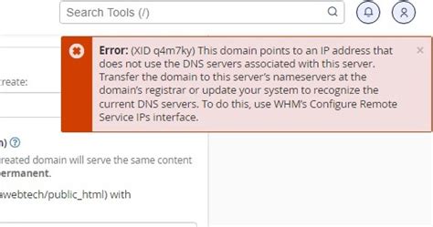 This Domain Points To An Ip Address That Does Not Use The Dns Servers Associated With This Server