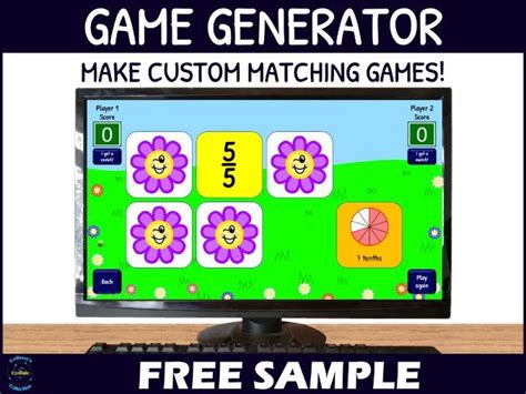 Free Sample Personal Use Matching Game Generator Teaching Resources