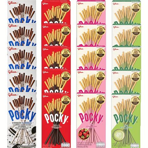 Pocky Variety Pack 4 Flavors Party Size Bundle Snack For Parties