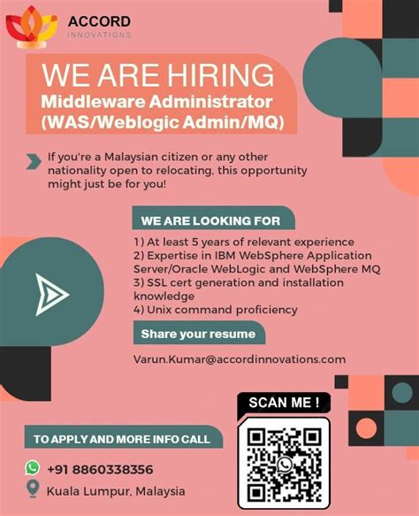 Middlewareadministrator Itjobs Kualalumpuropportunity Joinusnow