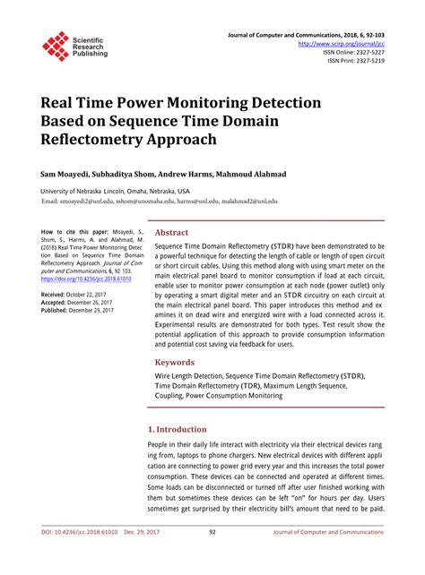 Pdf Real Time Power Monitoring Detection Based On Sequence Time