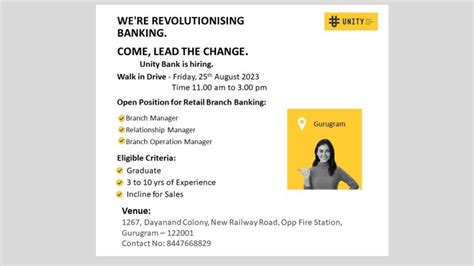 Diya Kadam On Linkedin Unity Small Finance Bank Is Hiring Gautam Chawla Rameet Sethi 73 Comments