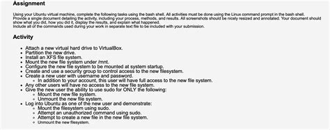 Solved Assignment Using Your Ubuntu Virtual Machine