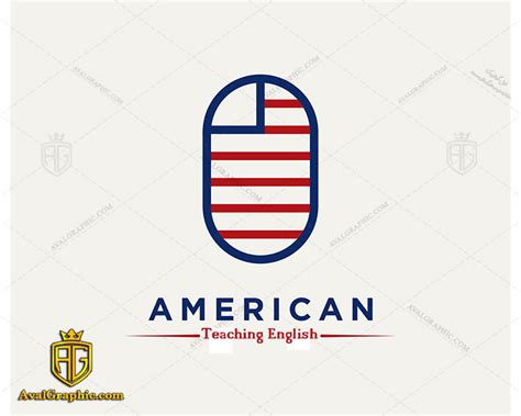 لوگو وکتور آموزشگاه زبان انگلیسی آنلاین با طرح موس