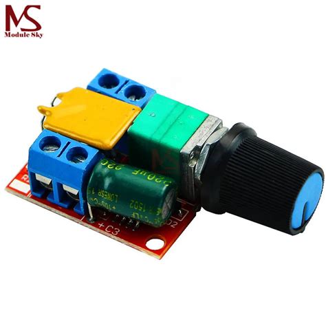 Mini A PWM Max W DC Motor Speed Controller Module V V Speed Control Switch LED Dimmer Hot