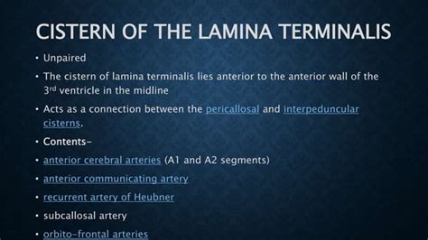 Cerebral Cisterns For Radiology Dnb Pptx