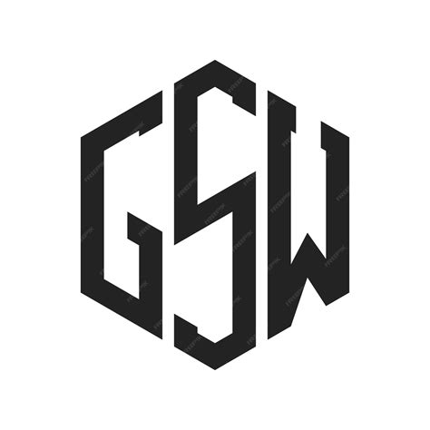 Premium Vector Gsw Logo Design Initial Letter Gsw Monogram Logo Using Hexagon Shape