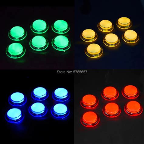 Led 아케이드 버튼 키트 5v 조명 아케이드 푸시 버튼 복사 Sanwa 버튼 스위치 Diy 라즈베리 파이 Mame Pc 판도라