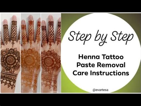 How To Remove Henna Paste And Aftercare Instructions For Beginners Youtube