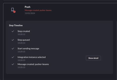 Unknown Error When Testing Pusher Beams Novu