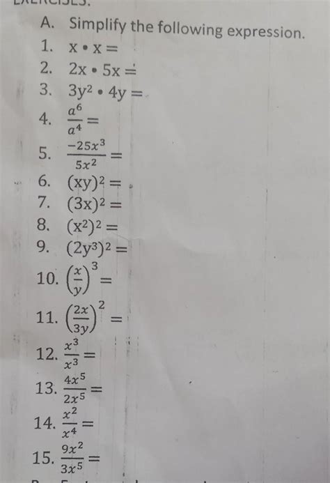 Simplify The Following Expression Brainly Ph
