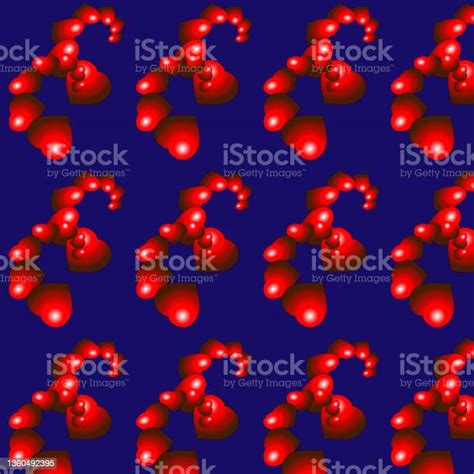 해피 발렌타인 데이 장식 포장 선물 상자에 대한 파란색 배경에 사랑 패턴 0명에 대한 스톡 벡터 아트 및 기타 이미지 0명 디자인 로맨스 Istock