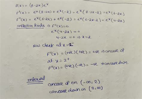 [solved] suppose that f x 8−2x e x use interval notation to indicate