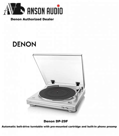 Denon DP 29F Automatic Belt Drive Turntable With Pre Mounted Cartridge And Built In Phono Preamp