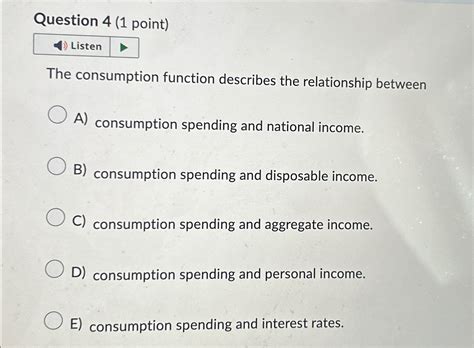 solved question 4 1 ﻿point listenthe consumption function