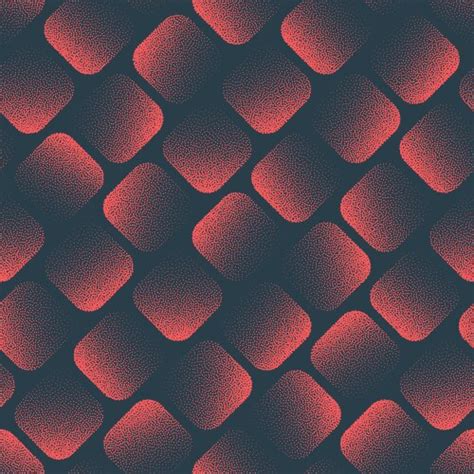 Rounded Rhombus Grid Pale Red Seamless Pattern Vector Image