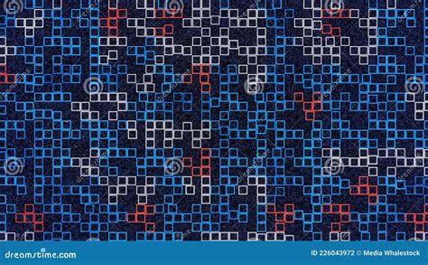 Tetris Squares With Neon Light Animation Beautiful Set Of Neon Squares Randomly Moving On